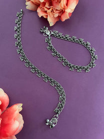 Anklets German Oxidised Silver Jewellery Payal Paijan Pazeb पैजण Silve ...