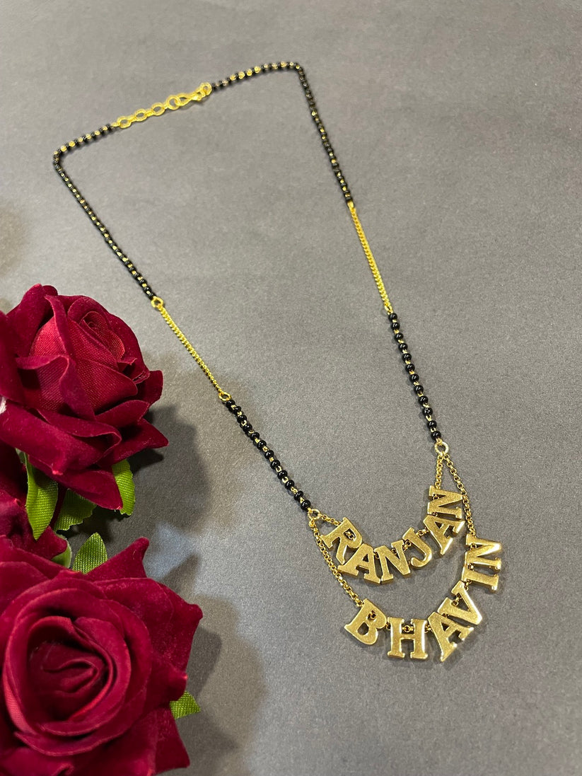 Personalized Husband-Wife Name Mangalsutra Design | Couple Jewellery ...