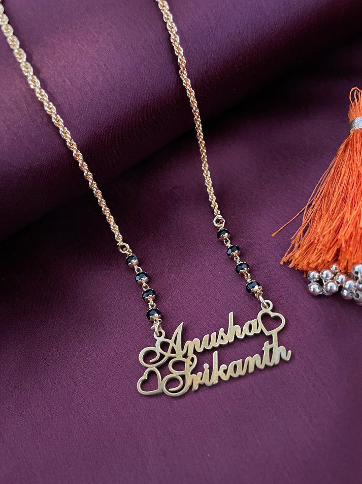 Couple Name Mangalsutra | Stylish Husband-Wife Name Mangalsutra ...